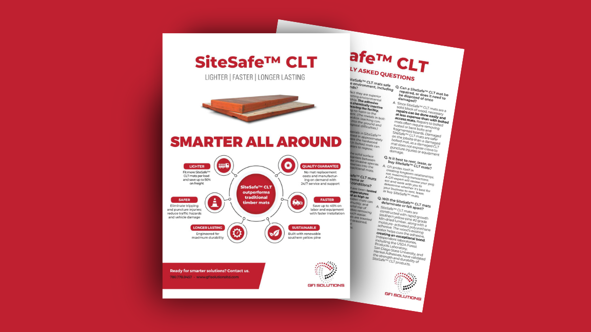 SiteSafe™ CLT Access Mats® FAQ Brochure - GFI Solutions LTD